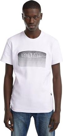 G-Star G-Star Homme T-Shirt Stacked Old Skool Logo, Blanc (white D25092-C812-110), S