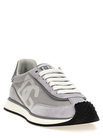 Dolce & Gabbana Mens Gray Calfskin Athletic Sneakers