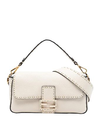 Fendi sac Selleria Baguette en cuir format moyen (2010-2025) - Marron