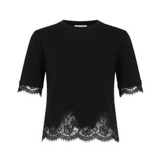 Ermanno Scervino Femme, Tops, Noir, Taille: 42 FR Pull &agrave; manches courtes