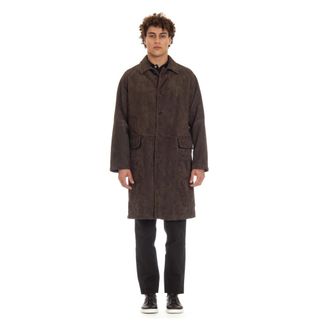 Salvatore Santoro Braune Raglan Over Fit Knopfjacke - - Coats - Herren - Braun - M