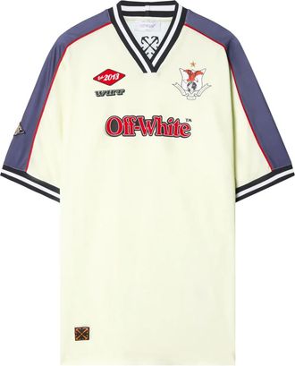 Off-white robe Soccer &agrave; coupe courte - Jaune