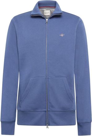 GANT Sweatjacke mit gesticktem Logo auf der Brust in