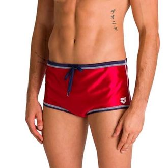 Arena Arena Mens Reversible Drag Suit Swim Short Square Leg Swimsuit Pool Training Aid Maillots de Bain, Bleu Marine/Rouge, 44 Homme