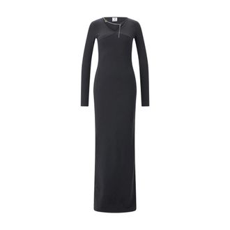 Casablanca Maxikleid - - Dresses - Damen - Schwarzk - XS
