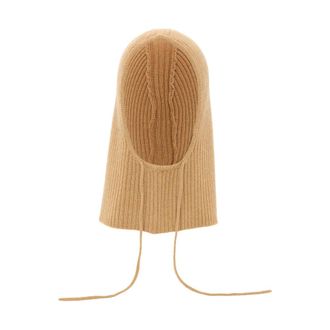 Yves Salomon Femme, Accessoires, Beige, Taille: ONE Size Ushanka en flanelle et fourrure de renard