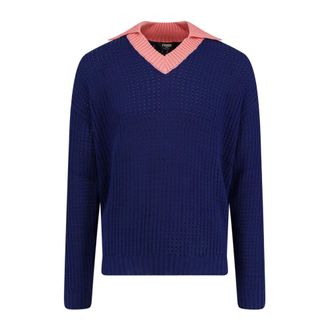 Fendi Herren, Strickwaren, Blau, LGr&ouml;&szlig;e