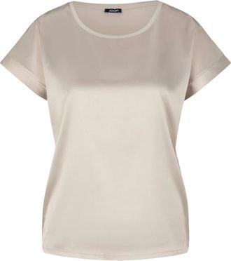 Joop Femme, Blouses et Chemises, Gris, Taille: 46 FR Haut &Eacute;l&eacute;gant en Satin avec Manches Courtes