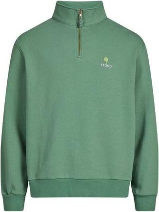 Faguo Sweat Amboise col camionneur en coton m&eacute;lang&eacute;