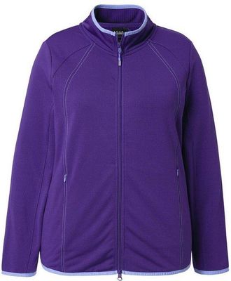 Ulla Popken Sweatjacke Funktions-Sweatjacke Stehkragen Langarm recycelt