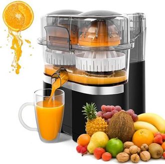 Generic Presse-agrumes &Eacute;lectrique 400 Ml, Presse-agrumes Automatique pour Orange Et Citron, Conception S&ucirc;re Sans Lame avec Coupe-fruits Int&eacute;gr&eacute;, Rendement de 
