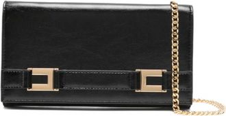 Elisabetta Franchi Femme, Sacs, Noir, Taille: ONE Size Portefeuille avec d&eacute;tails logo