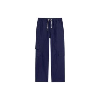OAS Oas, Homme, Pantalons, Bleu, Taille: XL Pantalon Cargo en Lin Respirant pour l&Eacute;t&eacute;