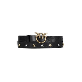Pinko Pinko, Femme, Accessoires, Noir, Taille: XS Love Berry H2.5 Vitello Belt