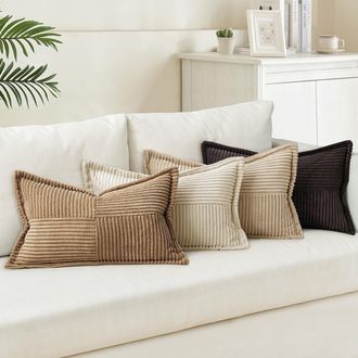 Miulee 4er Set Kordsamt Kissenbezüge Weich Dekokissen Dekorativ Kissenbezug Modern Kissenhülle Sofakissen Zierkissen Couchkissen für Wohnzimmer Schlafzimmer 