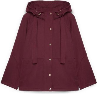Fiorella Rubino Femme, Vestes, Rouge, Taille: 54 FR Parka en laine avec capuche