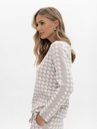 Passioni Strickpullover mit Allover-Muster