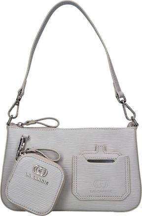 La Carrie Femme, Sacs, Gris, Taille: ONE Size Pocket Shoulder Bag