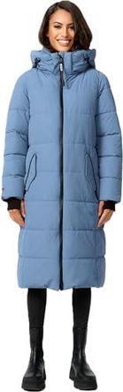 Marikoo B989 Veste dhiver matelass&eacute;e &agrave; capuche chaude pour femme, Bleu Dusty, XS