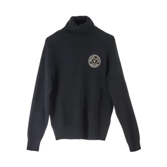 Versace Jeans Couture Herren, Strickwaren, Schwarzk, LGr&ouml;&szlig;e