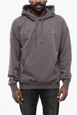 Diesel Solid Color S-ROB-HOOD-DOVAL-PJ Hoodie with Patch Pocket size S