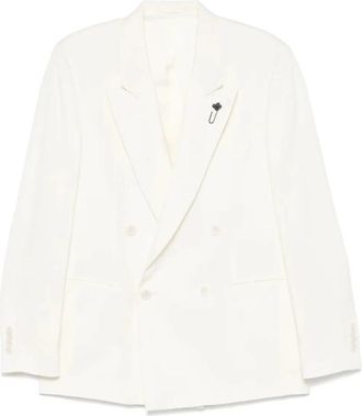 Lardini Homme, Vestes, Blanc, Taille: XL Blazer Classique &agrave; Double Boutonnage