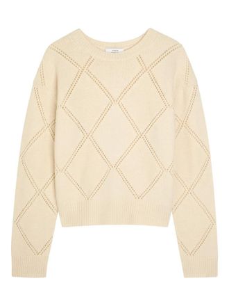 Vince pull textur&eacute; &agrave; losanges - Tons neutres