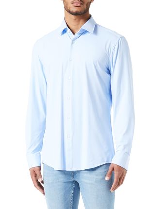 HUGO BOSS Herren Kenno Shirt, Light/Pastel Blue459, 43
