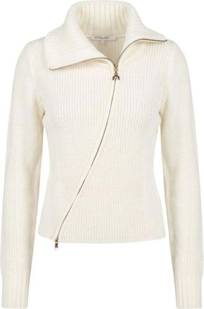 Patrizia Pepe Cardigan &agrave; fermeture oblique - Femme - Pulls - Blanc - Taille: 38 FR