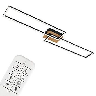 Briloner Plafonnier LED avec télécommande, intensité lumineuse variable, réglable de blanc chaud à blanc neutre, lampe LED, plafonnier, lampe de salon, lampe d