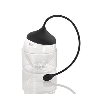 Adhoc TE93 Glas-Teefilter Fusion mit Abtropfst&auml;nder, Glas/Silikon