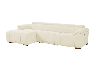 Vente-Unique Eckrelaxsofa elektrisch - Ecke Links - Stoff - Beige - MOLPICA