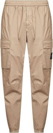 Stone Island Homme, Pantalons, Beige, Taille: W36 Pantalon Cargo en Toile de Coton