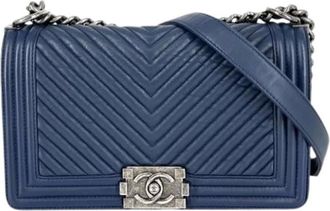 Chanel Sac bandouli&egrave;re vintage Pre-owned - Femme - Pre-owned - Bleu - Taille: ONE Size