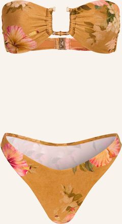Zimmermann Bandeau-Bikini Mahon Bamboo pink