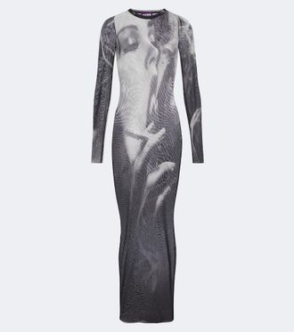 Jean Paul Gaultier Robe longue &agrave; imprim&eacute;