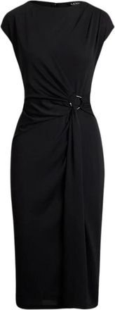 Ralph Lauren Robe Fabiana &agrave; manches coude - Femme - Robes - Noir - Taille: 36 FR