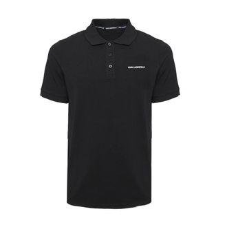 Karl Lagerfeld Logo Polo T-Shirt - - Tops - Herren - Schwarzk - S