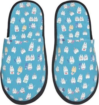 Generic Impression Mignonne De Dents Saines Pantoufle Maison Pantoufles En Peluche Doux Chaussons Pour Homme Intérieur Chambre M