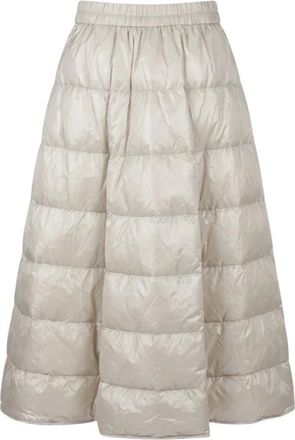 Moncler Jupe Midi Matelass&eacute;e - Femme - Jupes - Beige - Taille: 38 FR