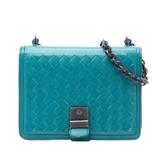 Bottega Veneta Sac &agrave; bandouli&egrave;re en cuir Pre-owned - Femme - Pre-owned - Bleu - Taille: ONE Size