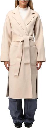 Woolrich Femme, Manteaux, Beige, Taille: 42 FR Belted Coat