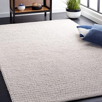Safavieh Naturfaser Teppich f&uuml;r Wohnzimmer, Esszimmer, Schlafzimmer - Natural Fiber Collection, Kurzer Flor, Elfenbein, 160 x 230 cm