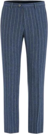 Oscar Jacobson Homme, Pantalons, Bleu, Taille: M Pantalon Dandy en Lin