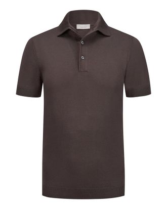 FILIPPO DE LAURENTIIS Leichtes Strick-Poloshirt aus Crepe Cotton in