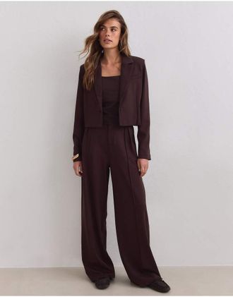 Aim'n pantalon ajust&eacute; d&eacute;contract&eacute; luxe chocolat-Marron