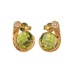 Fei Liu Fine Jewellery Peridot And Diamond Earrings