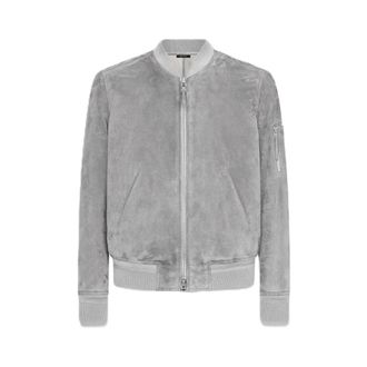Tom Ford Wildleder Bomberjacke - - Jackets - Herren - Grau - 2XL