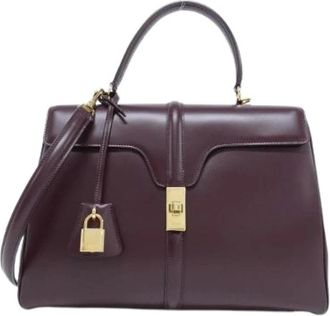 Celine Pre-owned Sac bandouli&egrave;re 16 Medium en cuir de veau - Femme - Pre-owned - Rouge - Taille: ONE Size