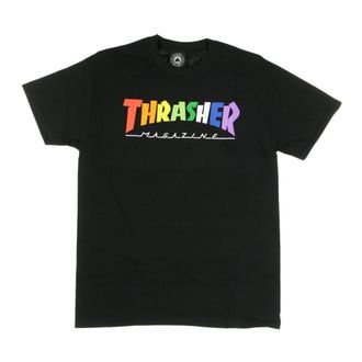 Thrasher Multicolor Regenbogen T-Shirt Schwarz Herren T-Shirt - - Tops - Herren - Schwarzk - L
